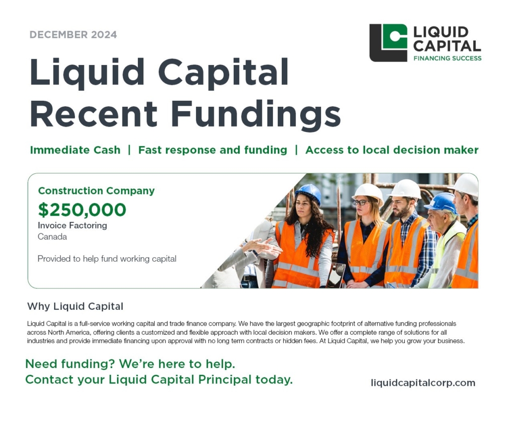 Recent Business Fundings - Liquid Capital - US and Canada